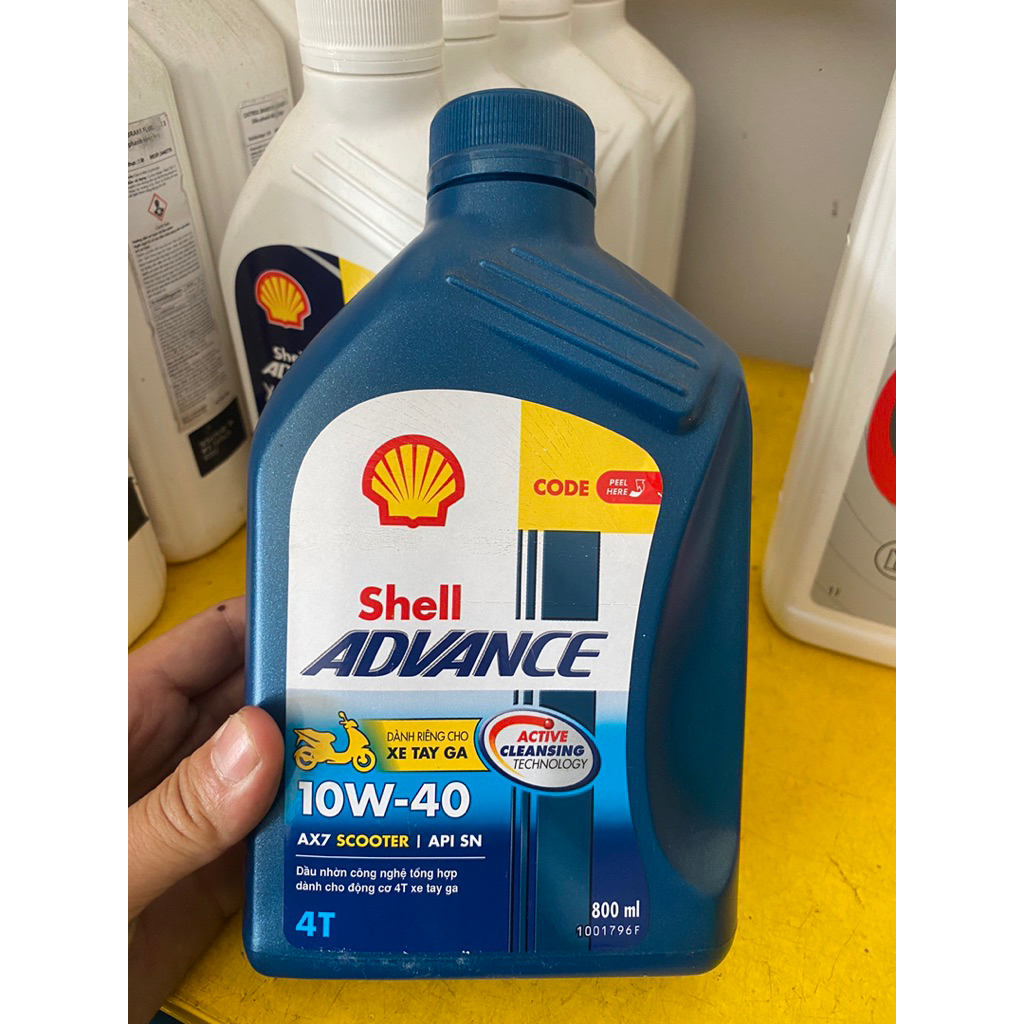 Dầu Nhớt Ax7 Shell Dành cho xe tay ga 0,8L Tuy Hộp số shell 120ml ...