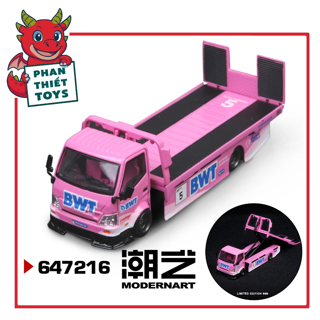 Mô hình xe tải thớt cứu hộ H300 Flatbed Transport Trailer Yongda BWT tỉ ...