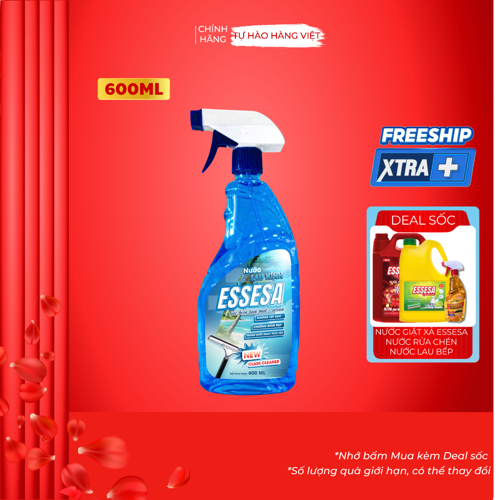 Nước Lau Kính ESSESA 600ml Lau Sạch Sáng Bóng Kin Kít, Không Đọng Vệt ...