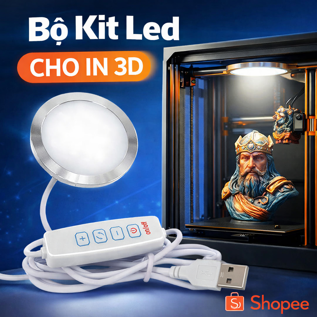 Bộ đèn Led Bambu-001 dành cho in 3D DIY Makerworld MH001 Bộ phận mô ...