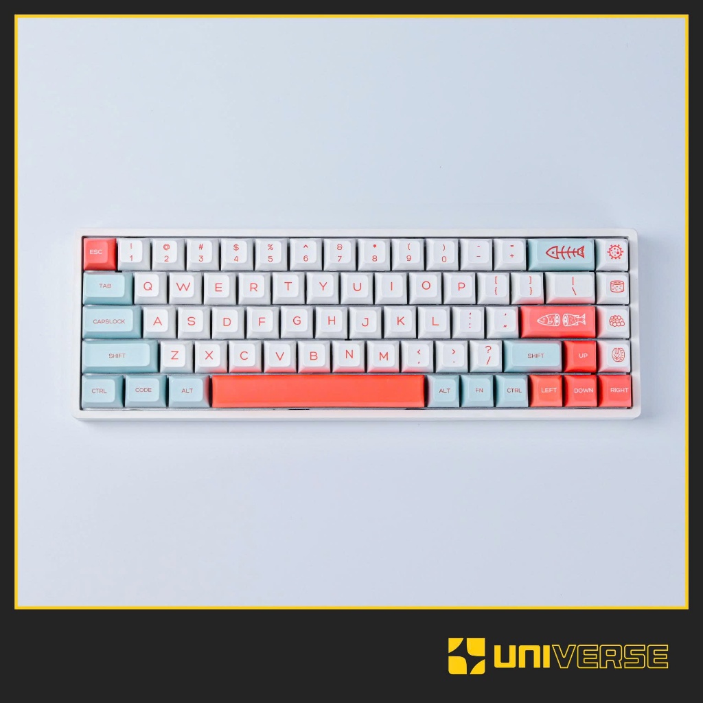 Keycap Salmon PBT Dyesub Profile HSA 131 Nút Bàn Phím Cơ Keycap Trắng ...