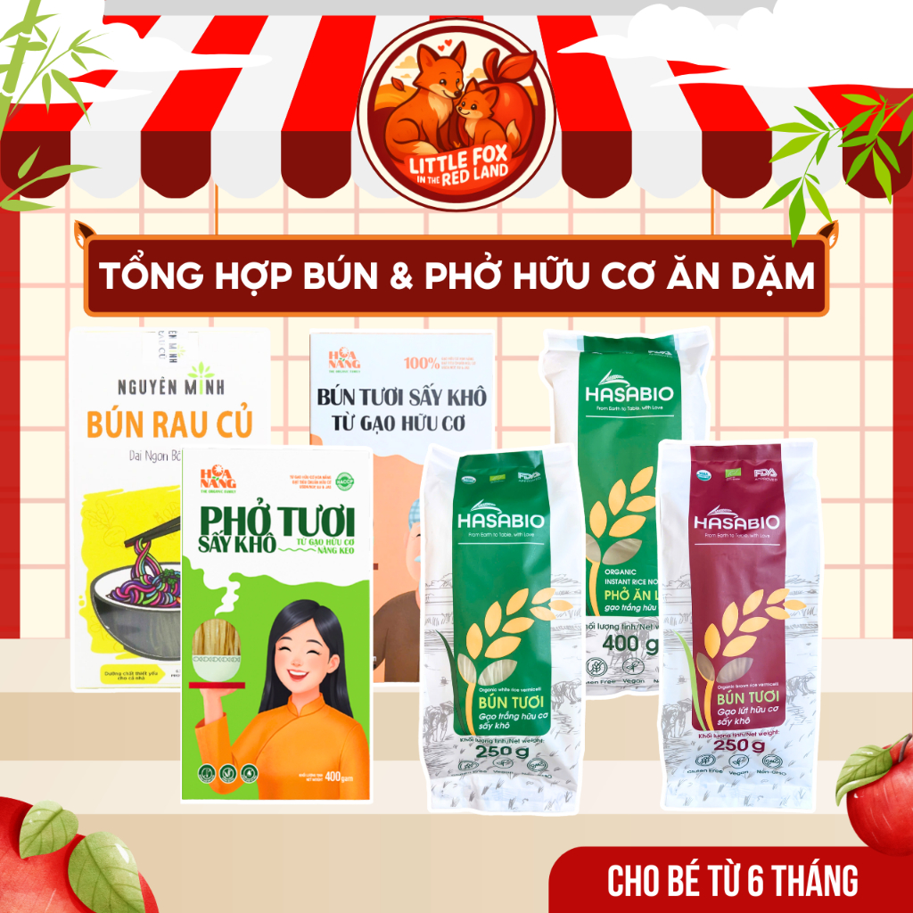 (DATE MỚI) Phở - Bún - Nui Hữu Cơ HASABIO - HOA NẮNG - Không Chất Bảo ...