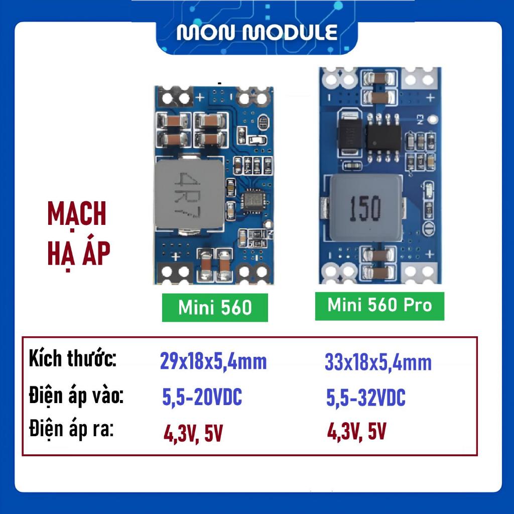 [Mini560][Mini560Pro][4,3V][5V] Mạch hạ áp Mini 560, Mini 560 Pro. Đầu ...