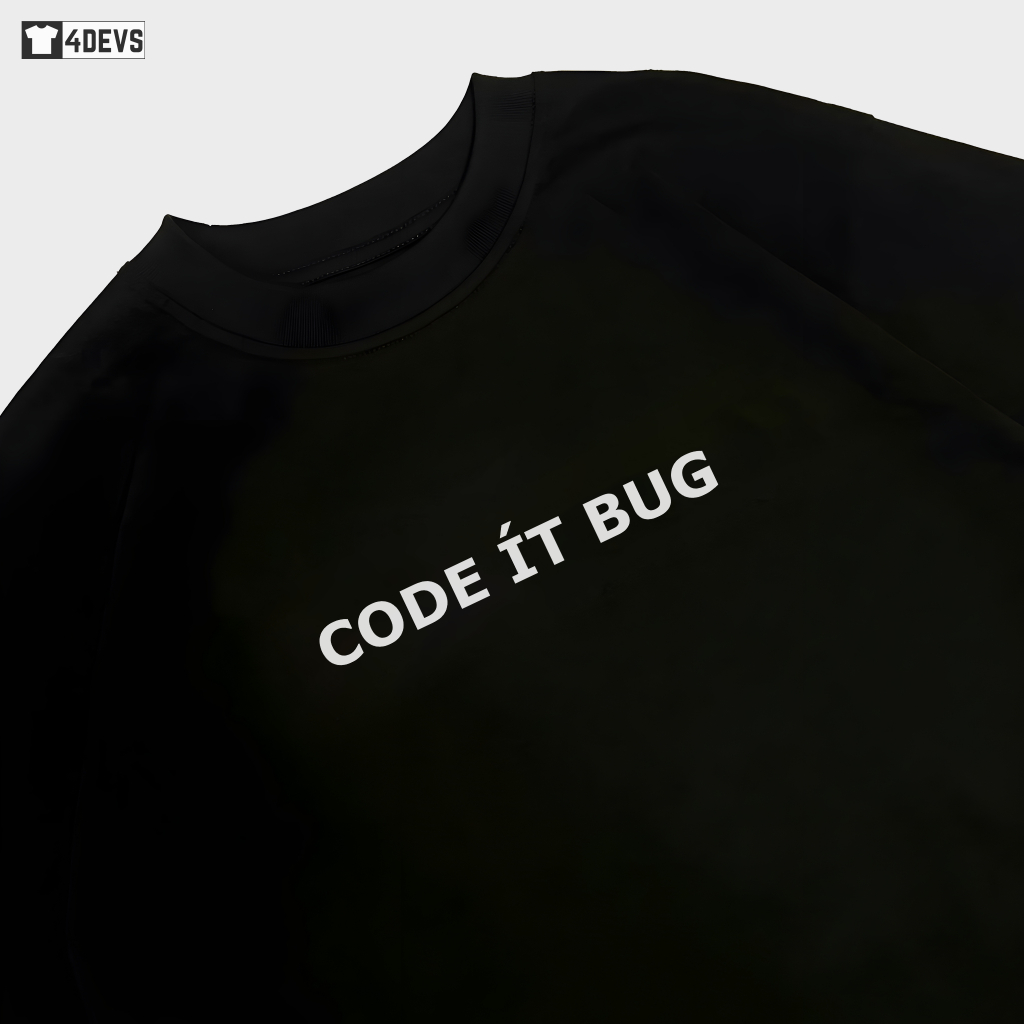 Áo thun in chữ hài hước CODE ÍT BUG | Áo thun for dev for coder vải ...
