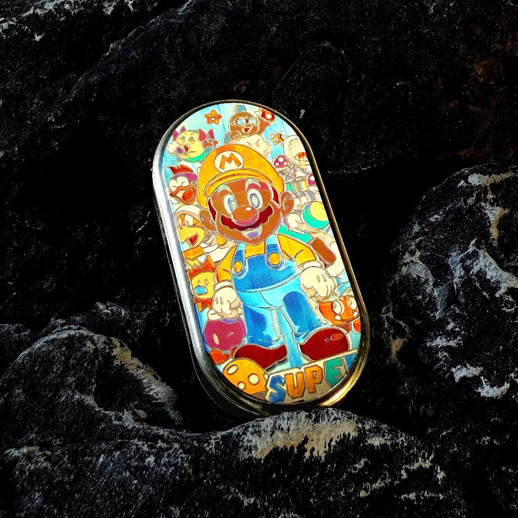 Fidget Slider Tiếng Chuông - Haloo Player Mario - Thẻ Đẩy EDC Kim Loại ...