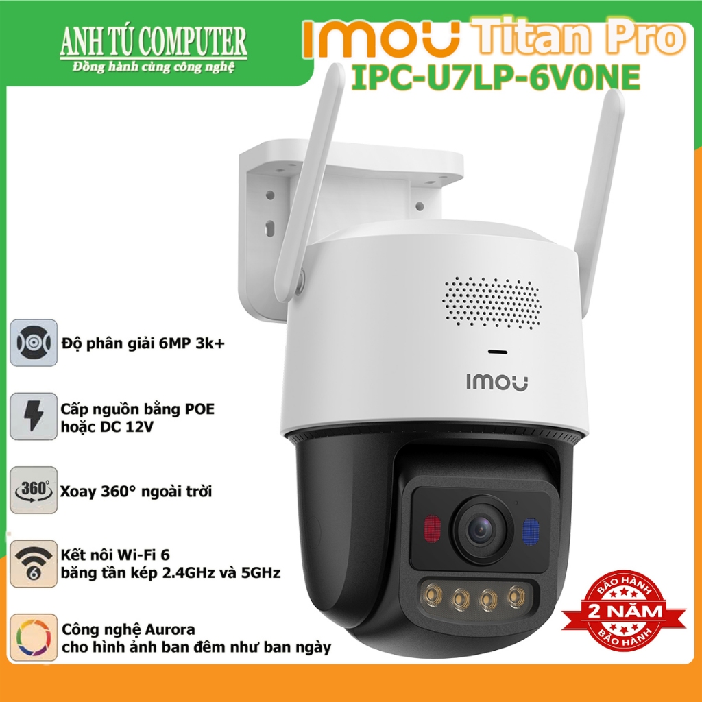 Camera Wifi 360° IMOU TITAN PRO 6MP 3K+ | Shopee Việt Nam