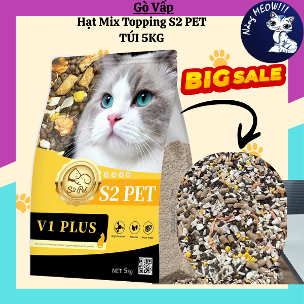 [5Kg] Hạt S2 Pet Mix Topping cho Mèo - Thức ăn hạt dinh dưỡng cho mèo ...