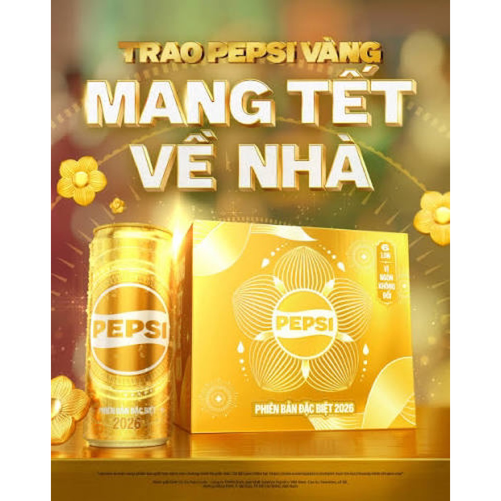 Pepsi vàng phiên bản đặc biệt 2026 thùng 24 lon 320ml | Shopee Việt Nam