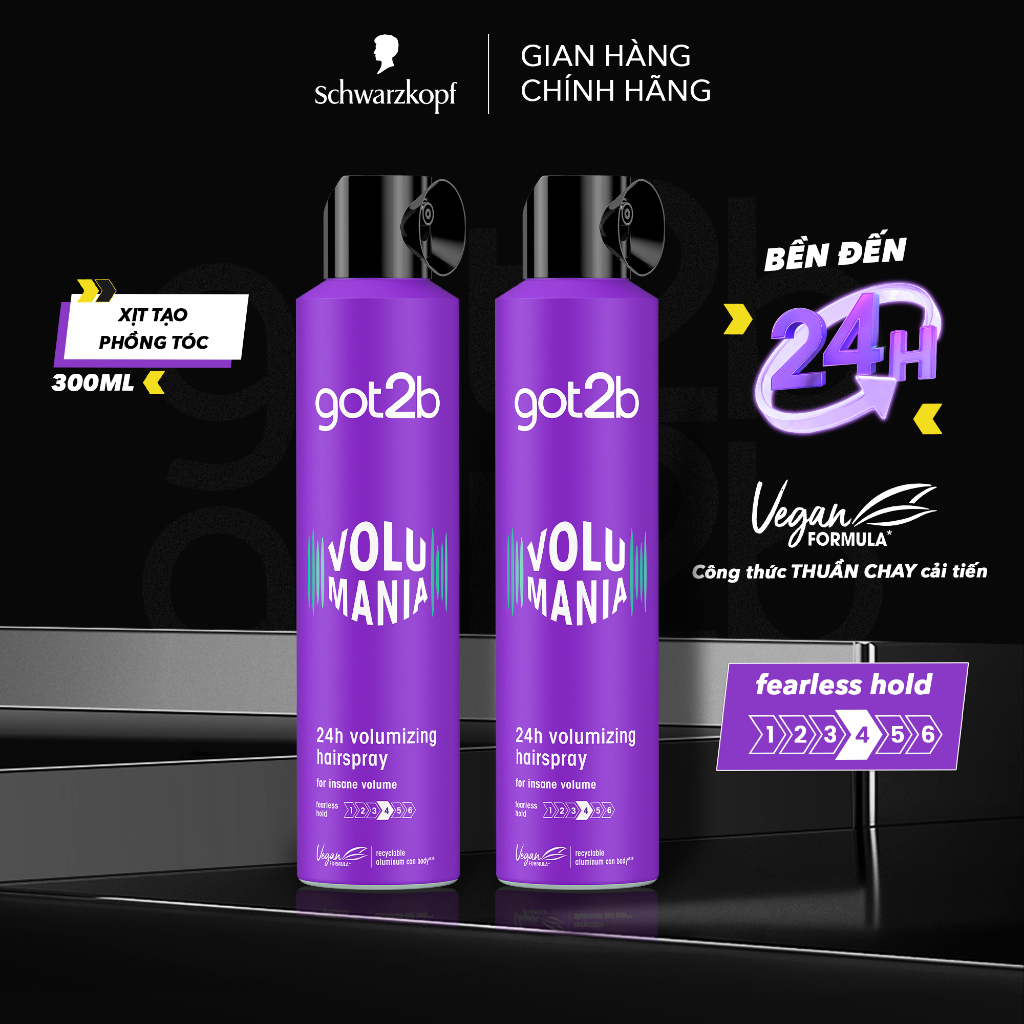 Combo 2 Xịt tạo phồng tóc Got2b Volumizing Hairspray 300ml - Giữ độ ...