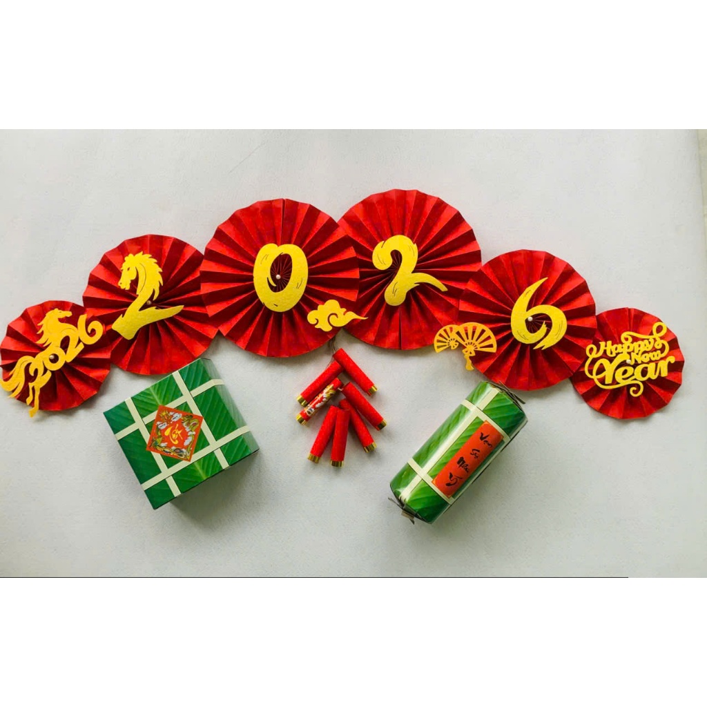 Set 6 chiếc quạt ngọc treo tường trang trí tết | Shopee Việt Nam
