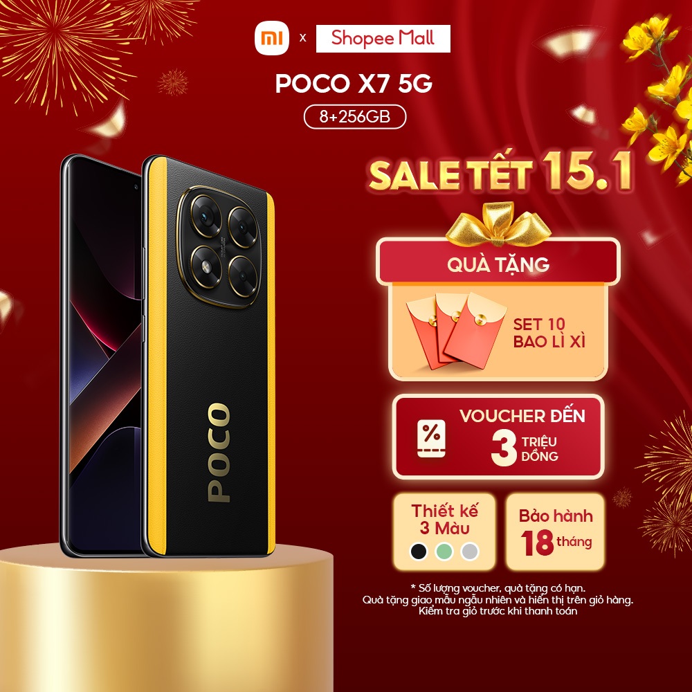 [Livestream] [VOUCHER 500K] Điện thoại POCO X7 5G (8+256GB) | Màn 120Hz ...