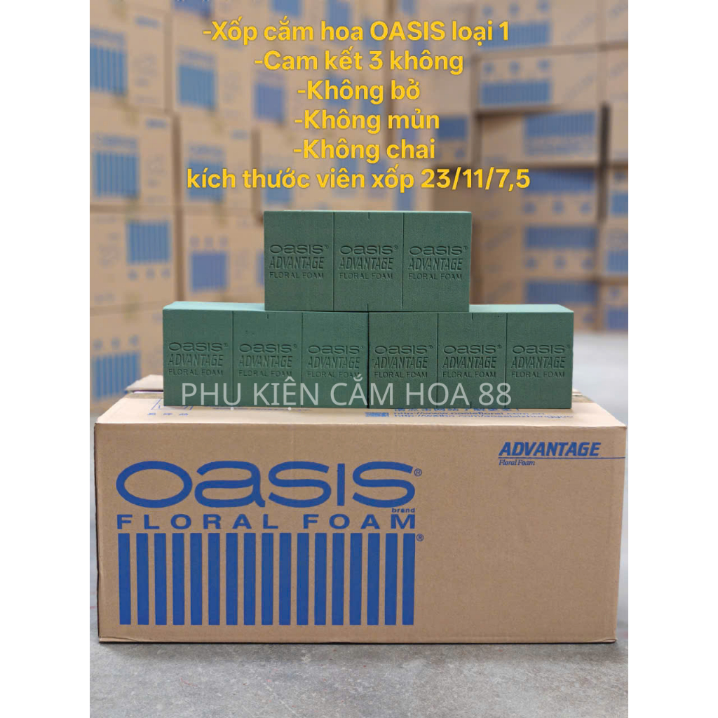 Xốp cắm tươi, hoa sáp OASIS (sỉ 1 thùng 20 viên) hàng nội địa Trung ...