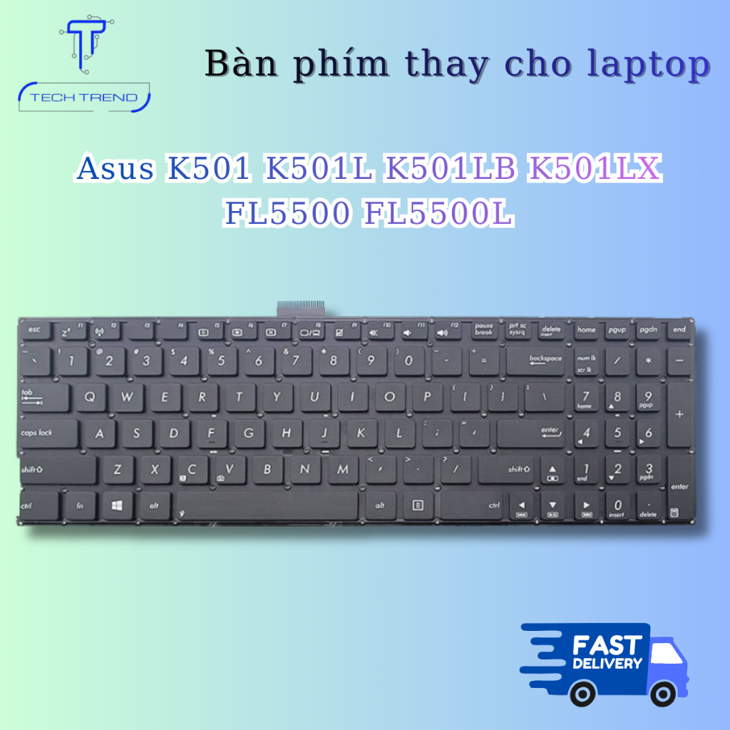 Bàn phím laptop Asus K501 K501L K501LB K501LX FL5500 FL5500L Keyboard ...