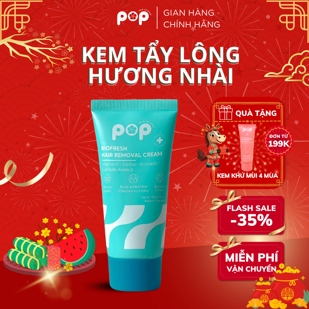 Kem Tẩy Lông Biofresh POP - Hương Nhài - Nhẹ Dịu, Tẩy Lông Êm Ái - 50g ...