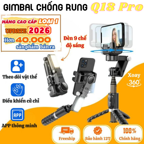 Gimbal Q18 - Gymbal điện thoại quay phim chống rung hỗ trợ quay phim ...
