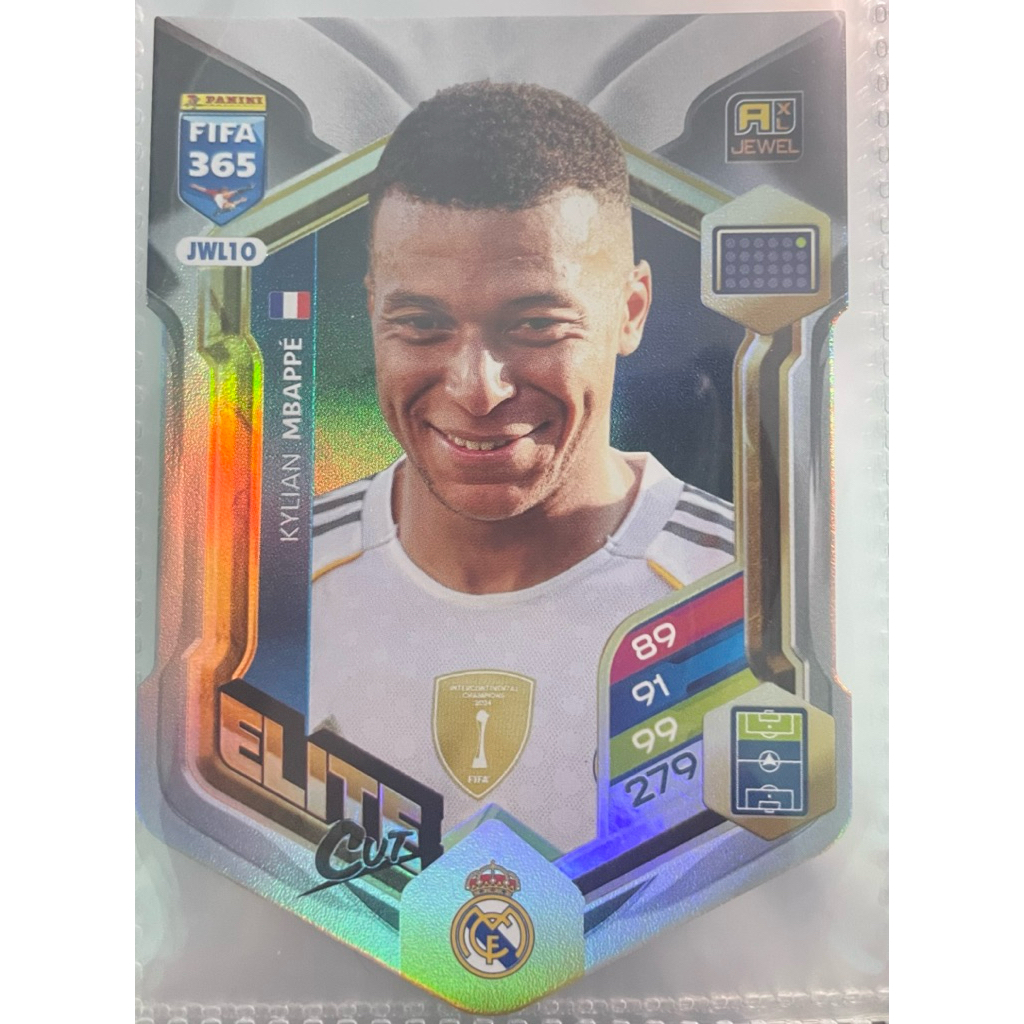 Thẻ Panini FIFA 365 2025 Elite Cut Jewel JWL10 – Kylian Mbappé- Vini JR ...