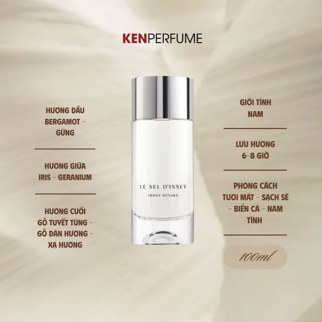 Nước hoa Fullsize 100ML Issey Miyake Le Sel d’Issey | Nước hoa Nam ...