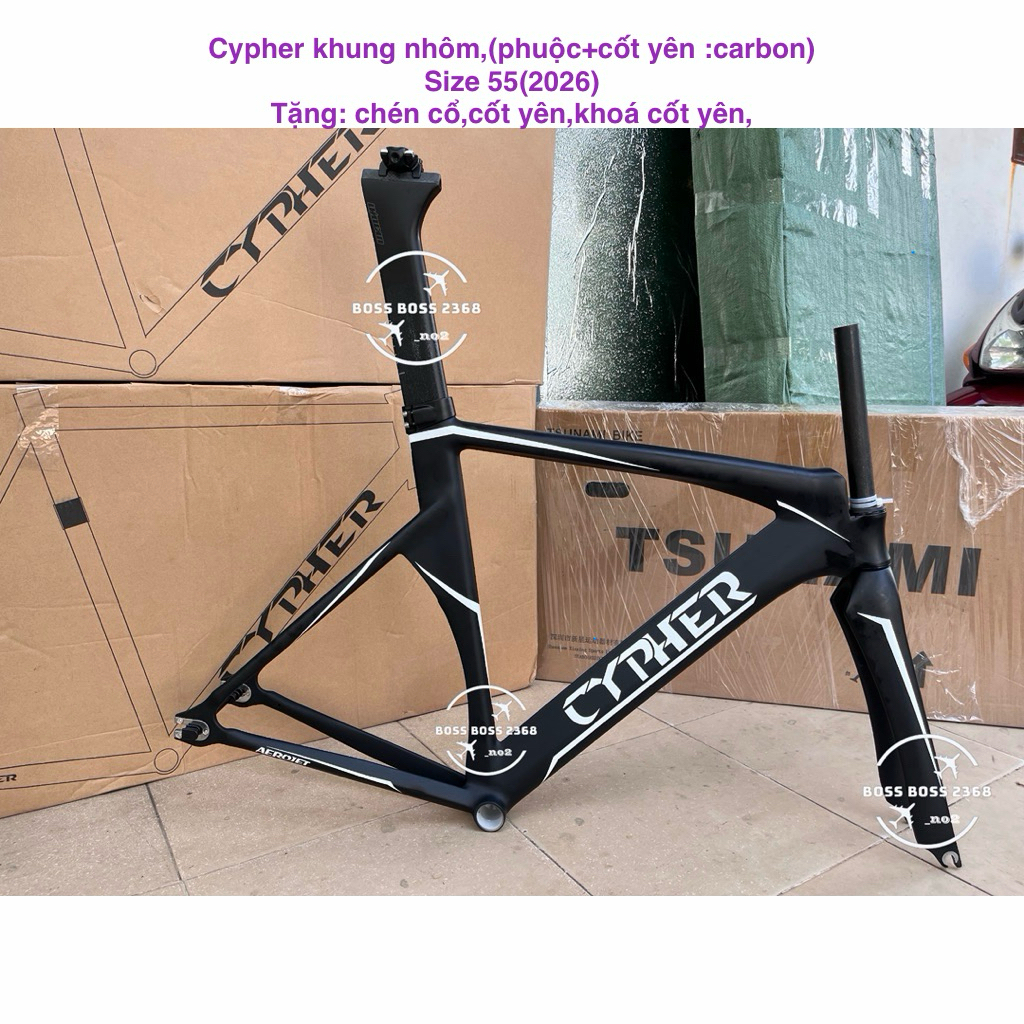 Cypher fixed gear cốt yên + fork : carbon | Shopee Việt Nam