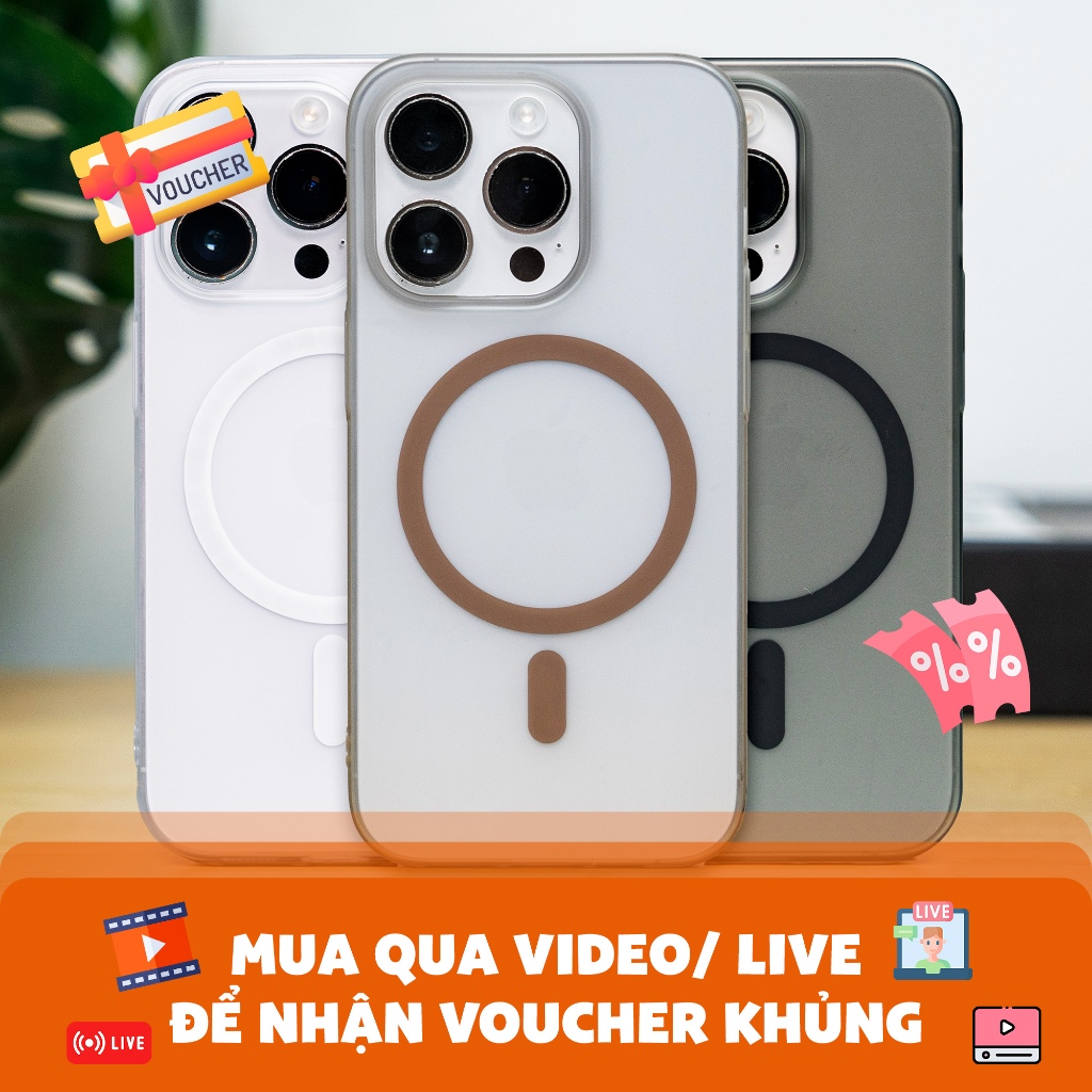 Ốp iPhone siêu mỏng chỉ 0.5mm - Pikapi Slim, TRẮNG nhám mờ, NHỰA CỨNG ...