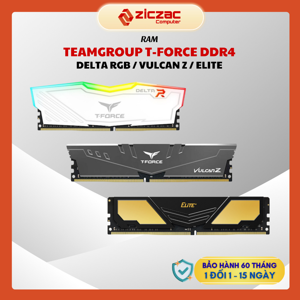 Ram TeamGroup T-Force DELTA RGB / VulcanZ / Elite Plus 8GB 16GB DDR4 ...