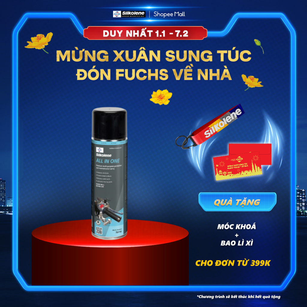 Xịt bảo trì FUCHS SILKOLENE ALL IN ONE SPRAY chống ẩm đa năng, làm sạch ...