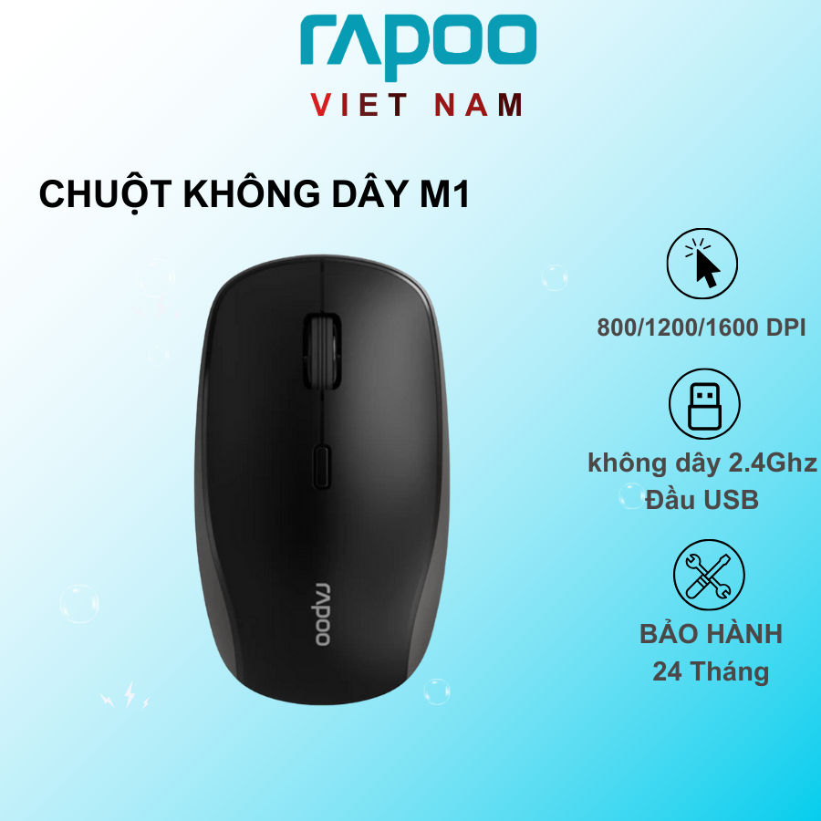 Chuột Không Dây Rapoo M1 (Kết Nối 2.4GHz / DPI 1600 ) | Shopee Việt Nam