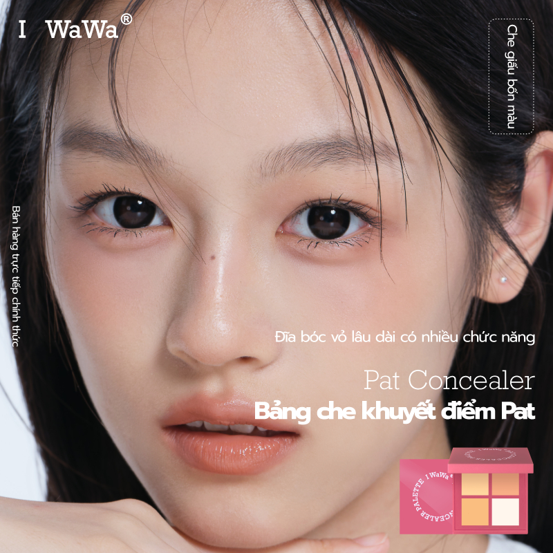 【I WaWa】Bảng Màu Che Khuyết Điểm, 4 Màu, Kèm Bông Mút Miễn Phí, Hiệu ...