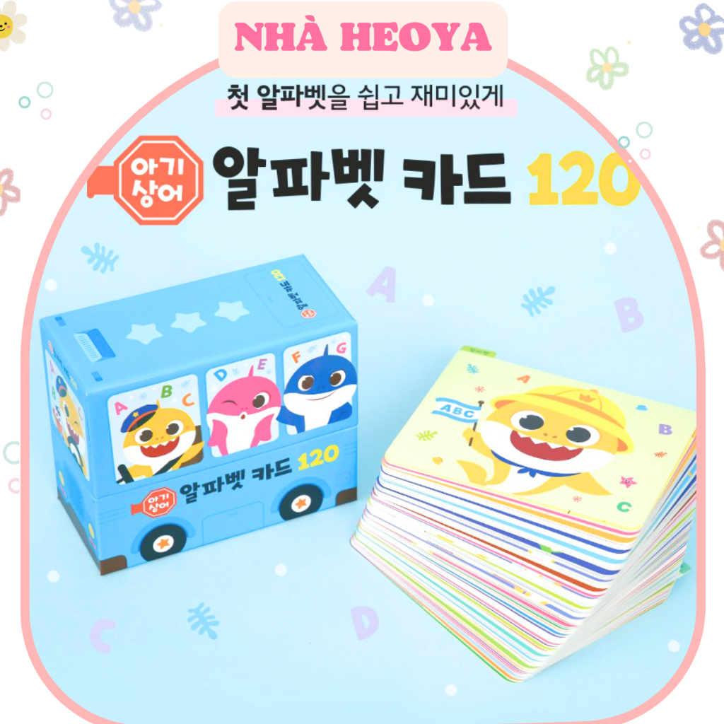 ĐỒ CHƠI BỘ THẺ FLASHCARD SONG NGỮ ANH-HÀN PINKFONG BABY SHARK 120 THẺ ...
