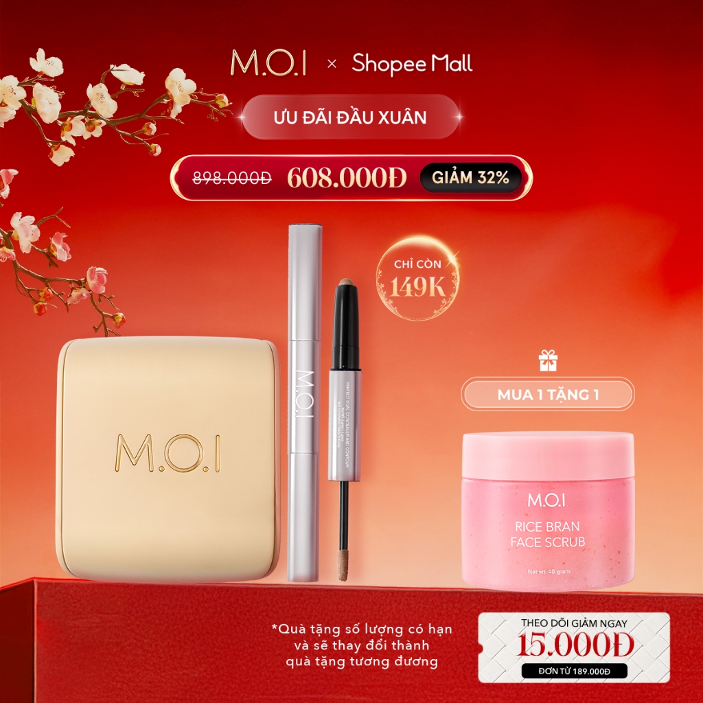 Bộ đôi phấn nước MOI Baby Skin Cushion và Bút trang điểm 2 đầu | Shopee ...