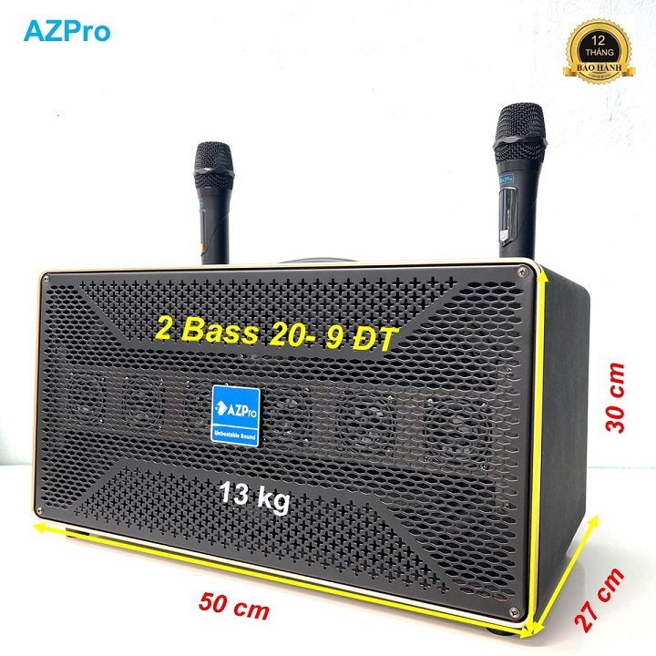 Loa Karaoke Bluetooth chính hãng Azpro,Az-589A,2 Bass 20-9 đường tiếng ...