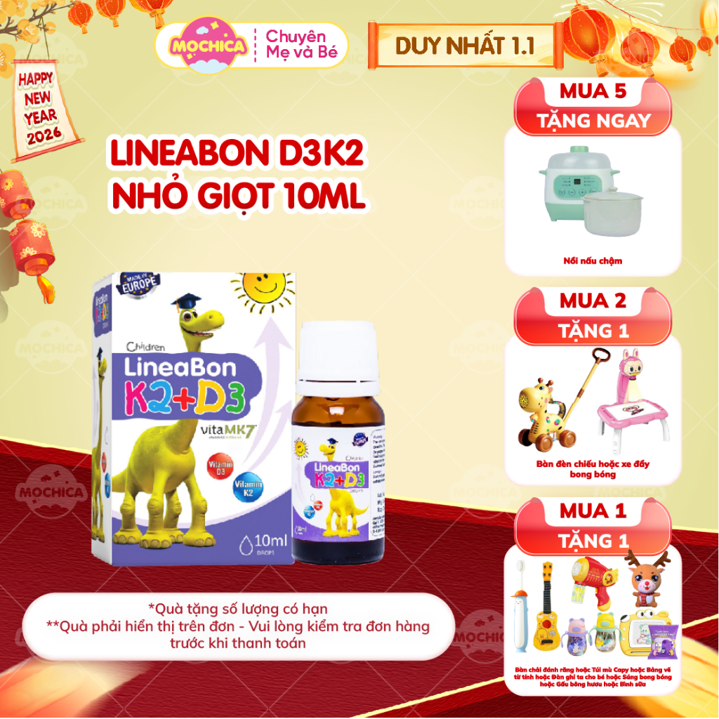 [KOL]-LineaBon Vitamin D3K2, D3 K2 Lineabon, LineaBon K2+D3 hỗ trợ hấp ...