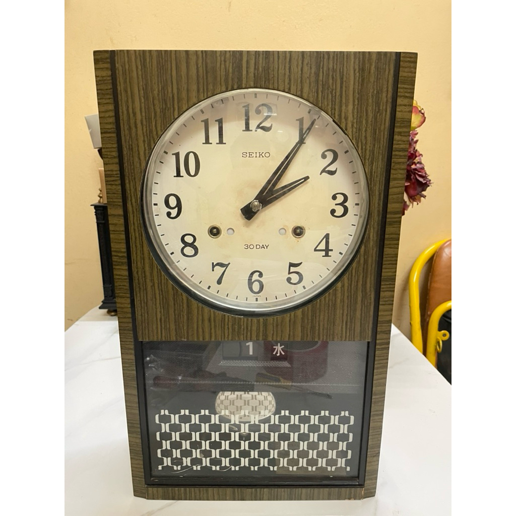 Đồng hồ treo tường Seiko 30 ngày hàng cổ Japan treo Tết vui nhà - Chất ...