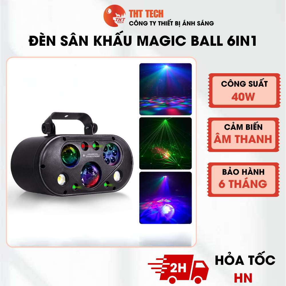 Đèn sân khấu Magic Ball 6IN1 THT TECH đèn sân khấu gia đình sử dụng ...