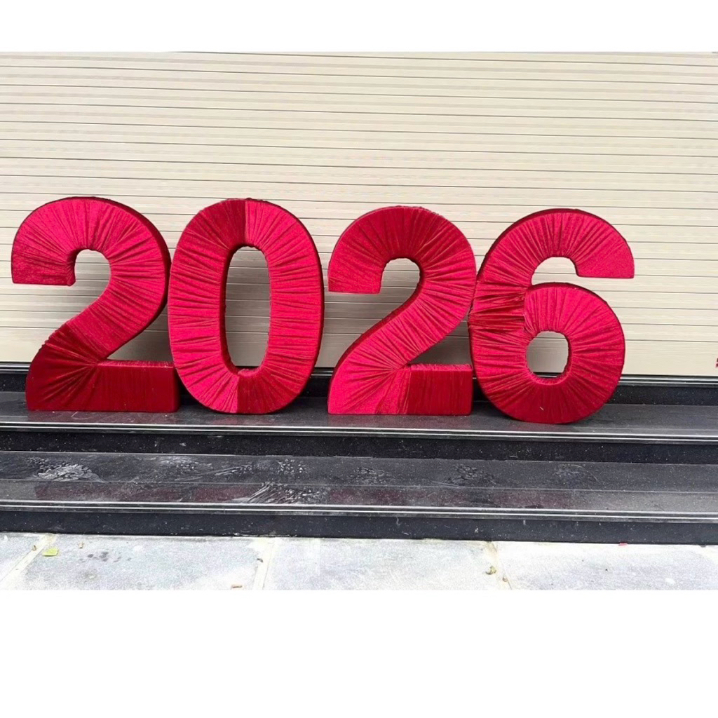 Bộ Số 2026 Bọc Nhung Trang Trí Derco Tết - Quán Xá - Chụp Ảnh Tết ...