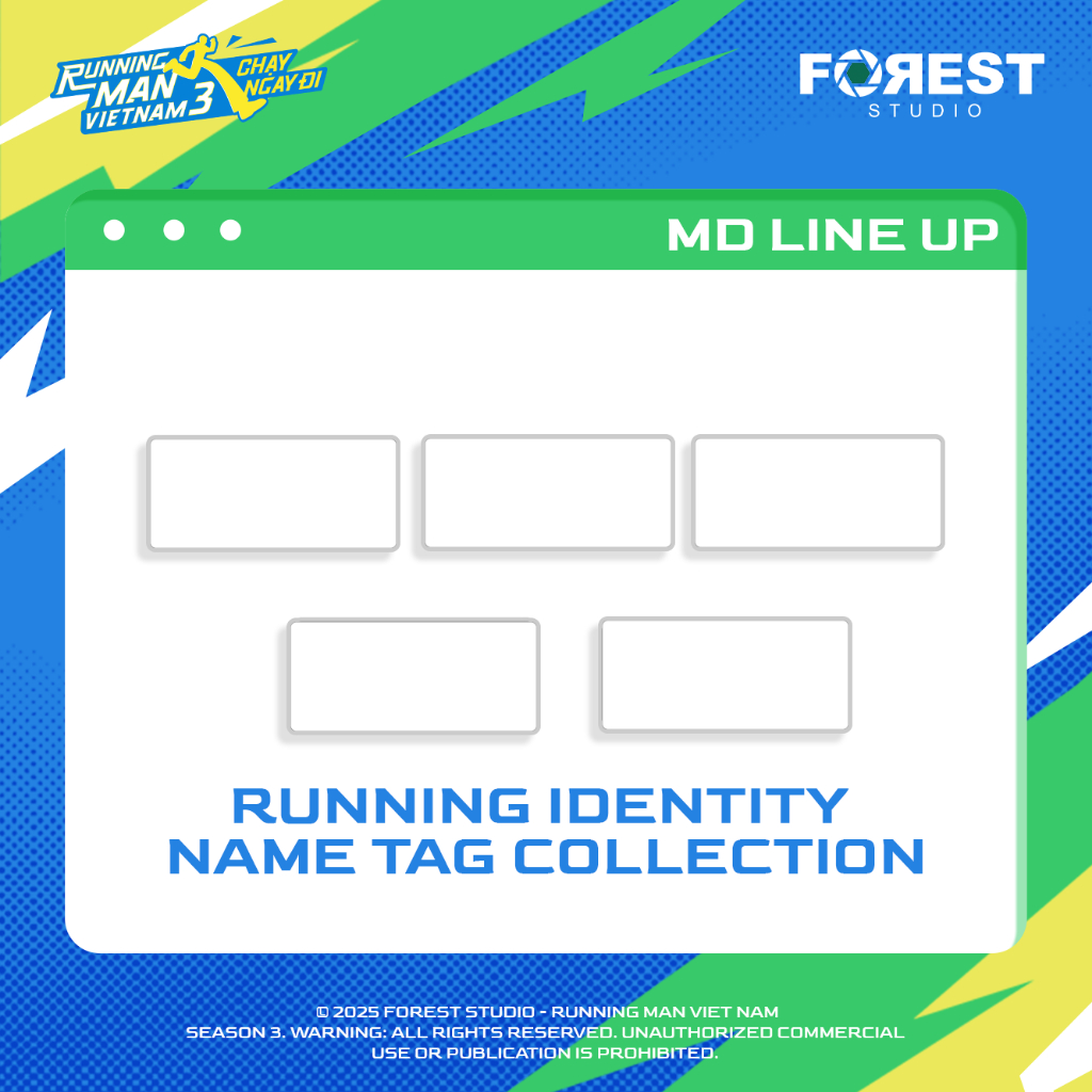 Combo 5 Bảng Tên DIY Running Man Vietnam 3 | Combo 5 DIY Name Tag ...