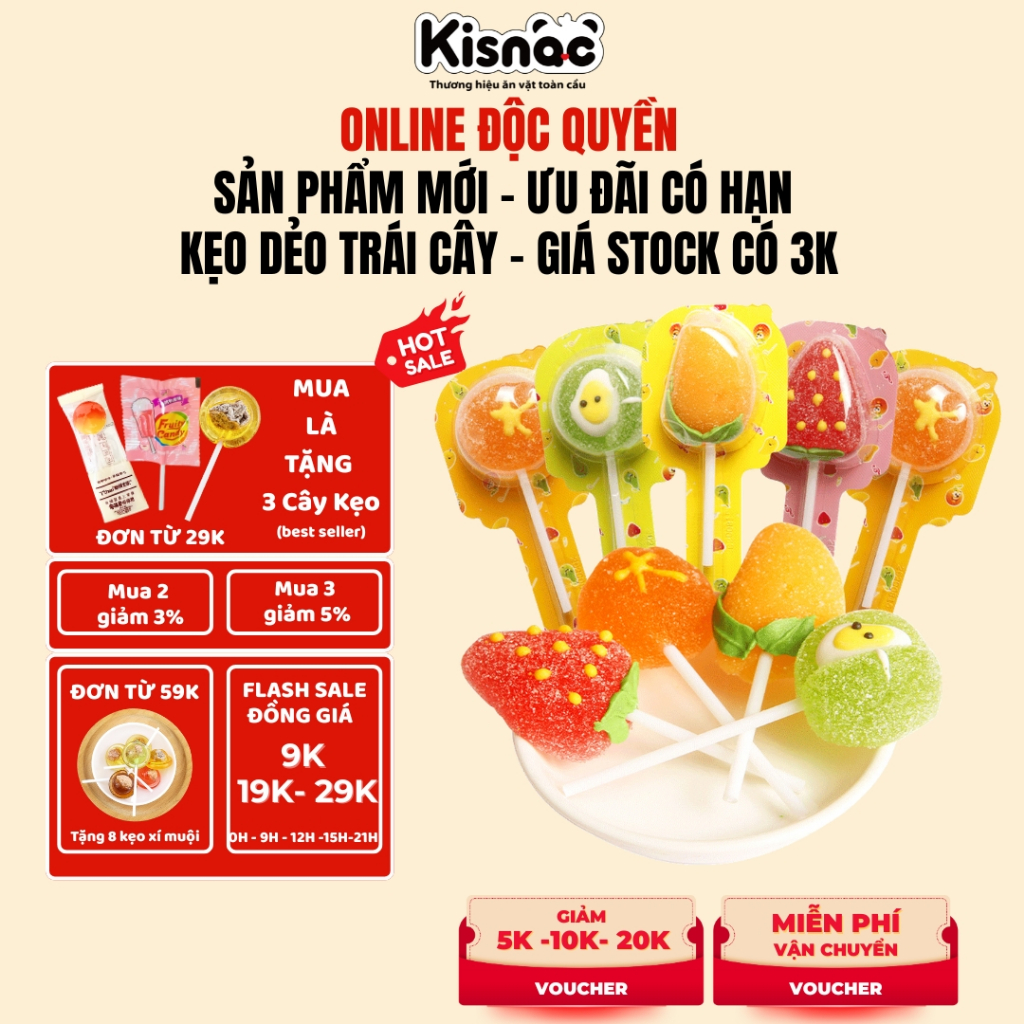 (ONLINE ĐỘC QUYỀN) Kẹo Dẻo Trái Cây 20g Dễ Thương Ngọt Ngào Đáng Yêu Ăn ...