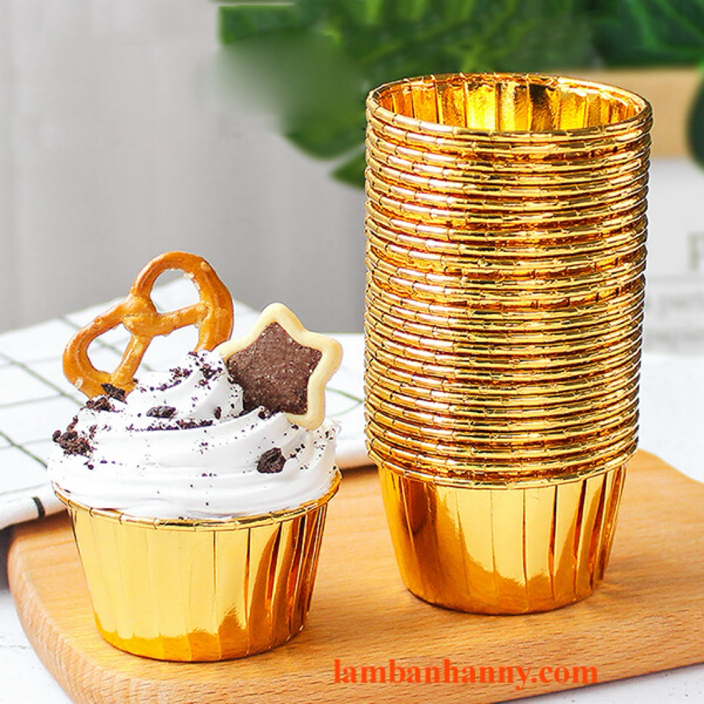 Ly giấy 310/312 Cupcake tròn chống dính lốc 100 cái- giao màu và họa ...