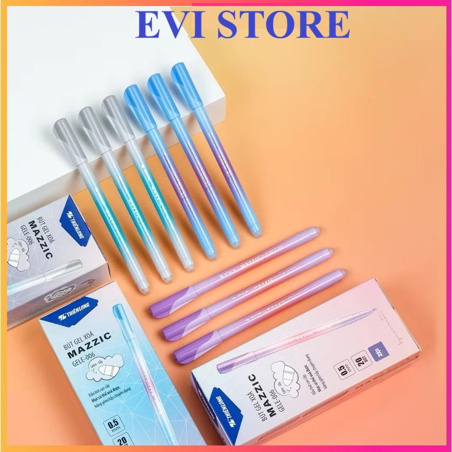 Bút gel xóa được Mazzic ngòi 0.5mm E006 có gôm tẩy chuyên dụng trên ...