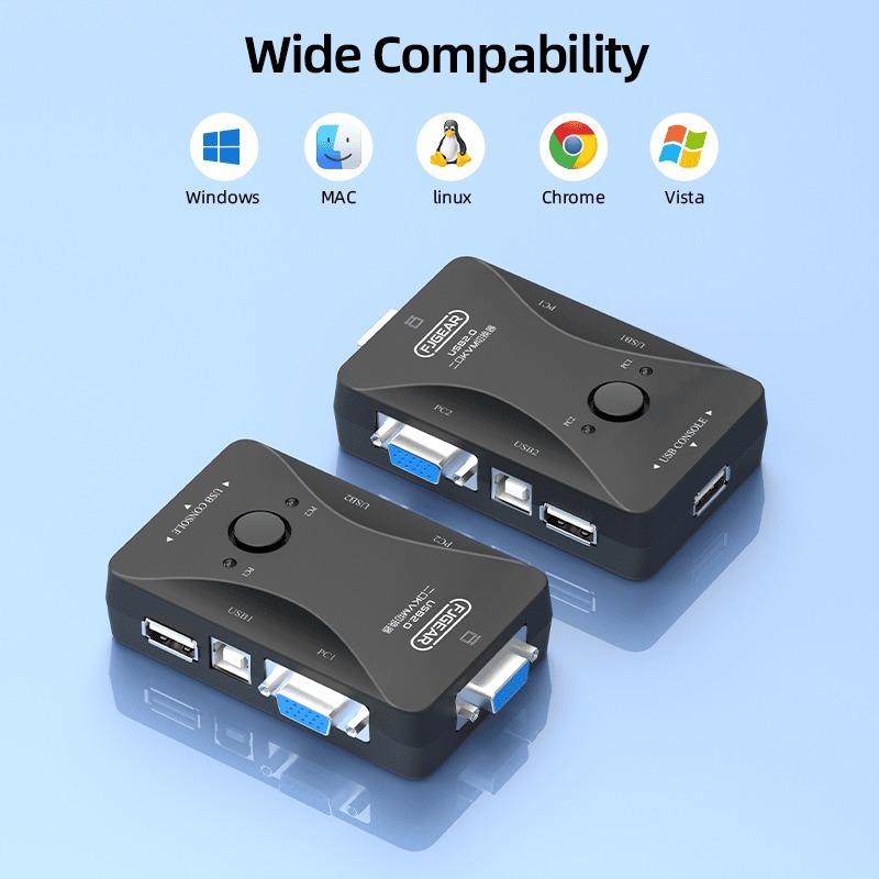 VGA KVM SWITCH USB 2 CỔNG KVM21UA | Shopee Việt Nam