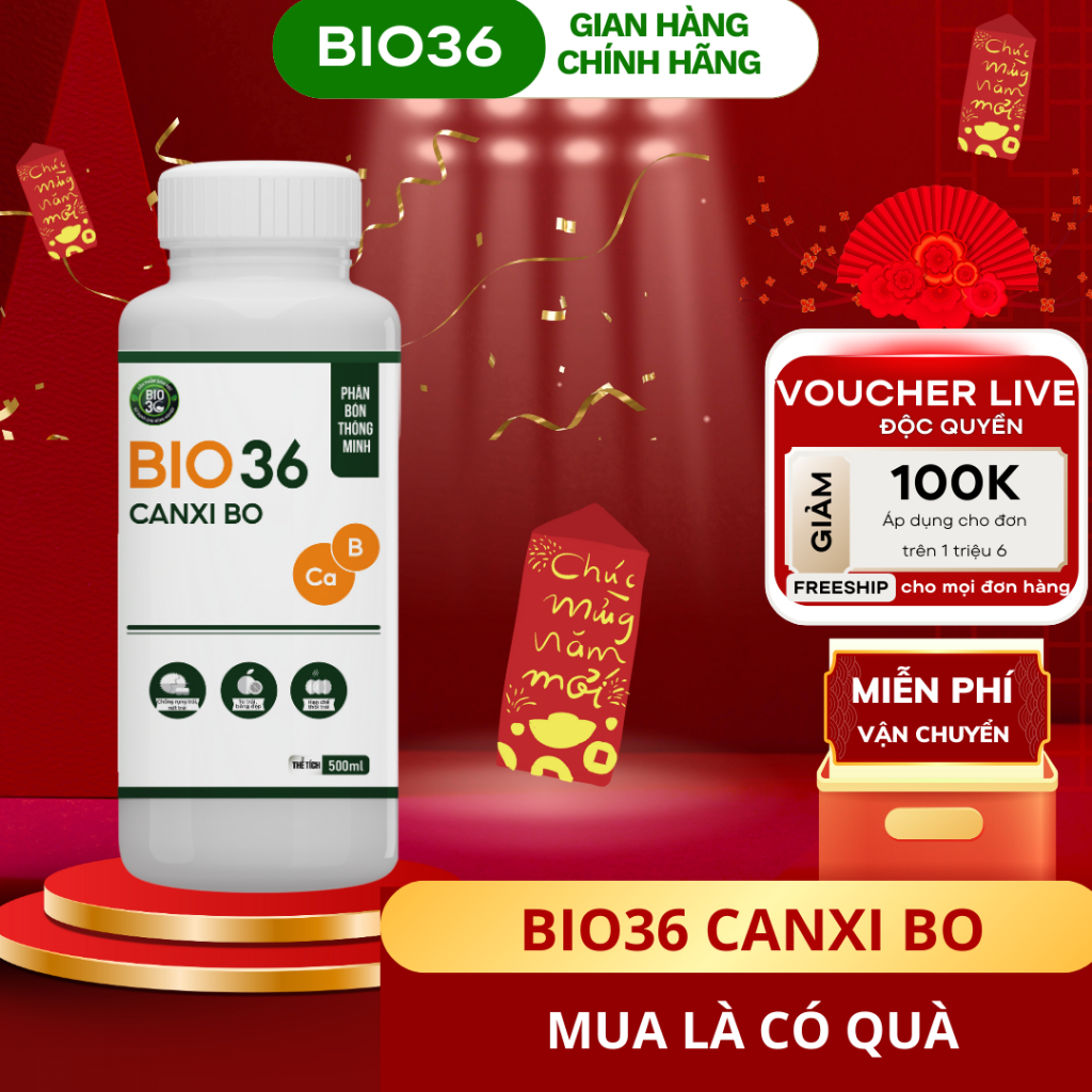 Phân Bón Bio36 Canxi Bo Dưỡng Quả, Dai Cuống, Bóng Vỏ - Nước 500ml ...