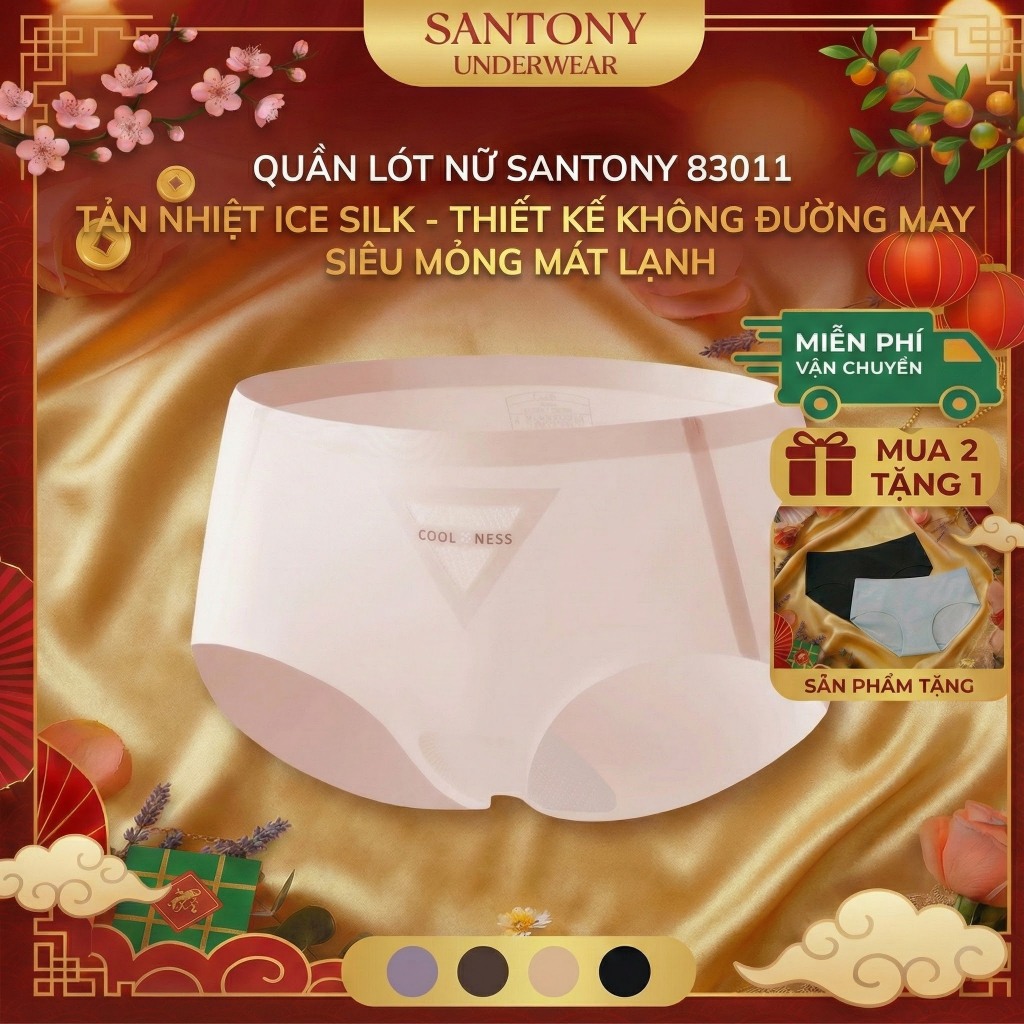 Quần Lót Nữ Santony 83011 Tản Nhiệt Ice Silk - Thiết Kế Không Đường May ...