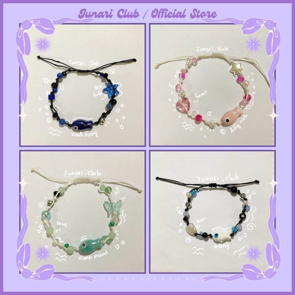 Vòng tay dây rút hình cá mắt quỷ - Vòng tay đôi handmade - Junari Club ...