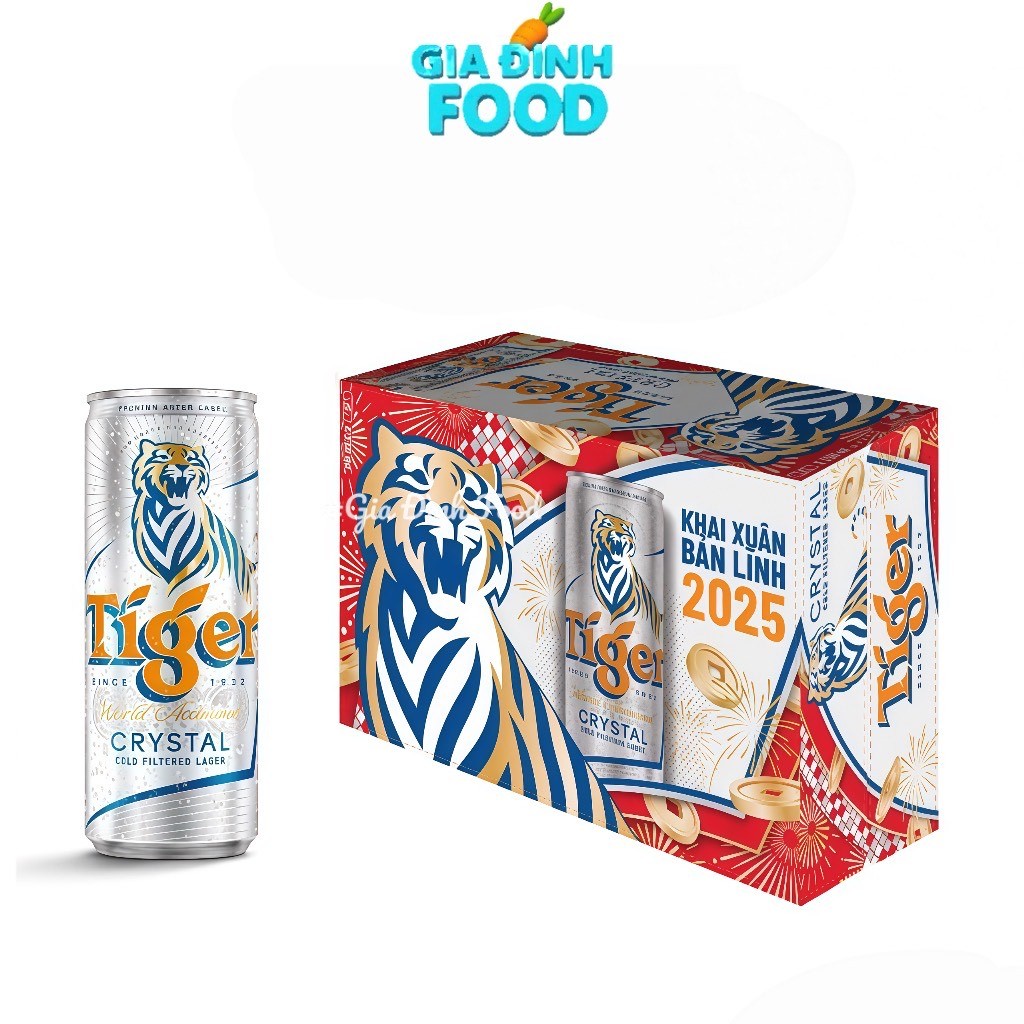 Bia Tiger bạc - Tiger Crystal Lon 330ml | Shopee Việt Nam