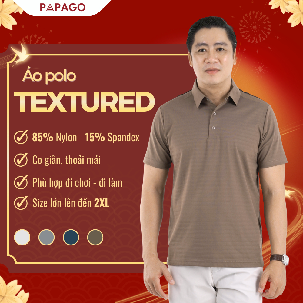 [MỚI] Áo Polo Trung Niên PAPAGO Cổ Sơ Mi Ép Cao Cấp Sang Trọng Form ...