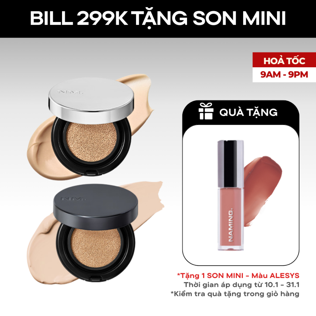 [BILL 299K - TẶNG SON MINI] Cushion NAMING Zero Gravity Cover Fit ...