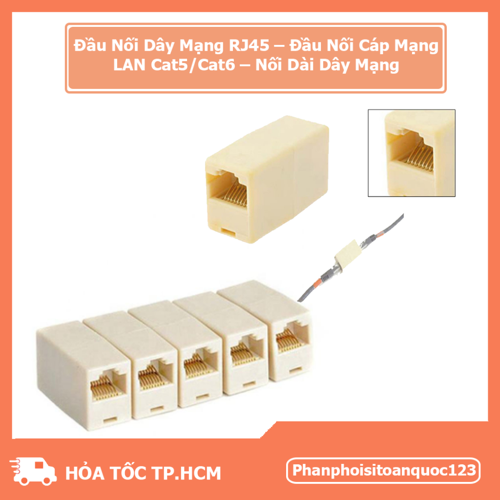 Đầu Nối Dây Mạng RJ45 – Đầu Nối Cáp LAN Cat5/Cat5e/Cat6 – Nối Dài Dây ...