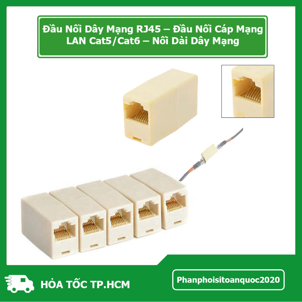 Đầu Nối Dây Mạng RJ45 – Đầu Nối Cáp LAN Cat5/Cat5e/Cat6 – Nối Dài Dây ...