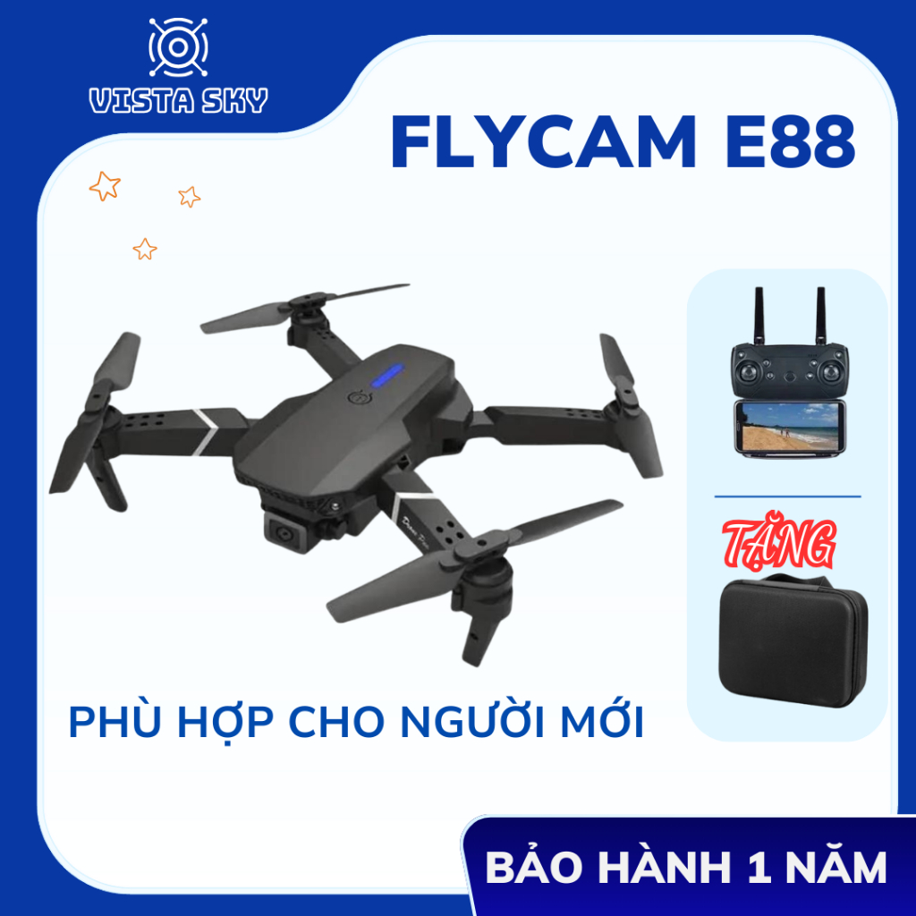 Flycam giá rẻ, E88 pro phiên bản mới nhất, Máy bay điều khiển cho người ...