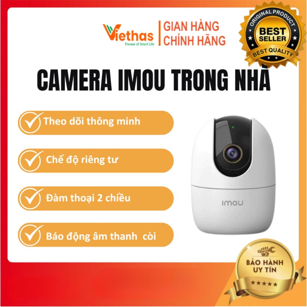 Camera WiFi IMOU A32 Ranger 2 - 3MP Xoay 360, Báo Động Đàm Thoại 2 ...
