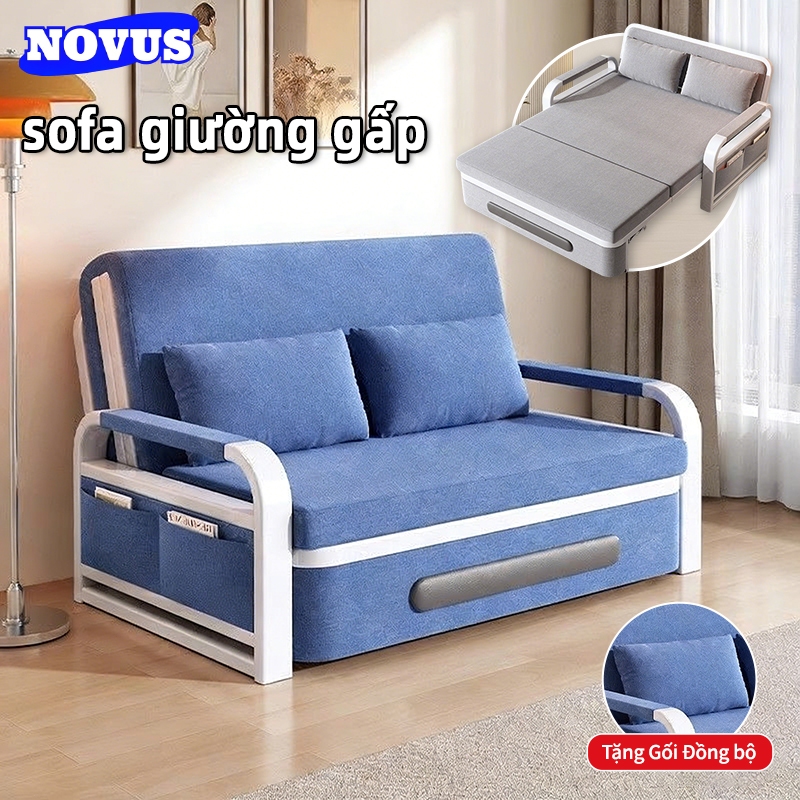 NOVUS Sofa Giường Gấp Đa Năng, Ngồi Nằm Thoải Mái, Túi Chứa Đồ Hữu Ích ...